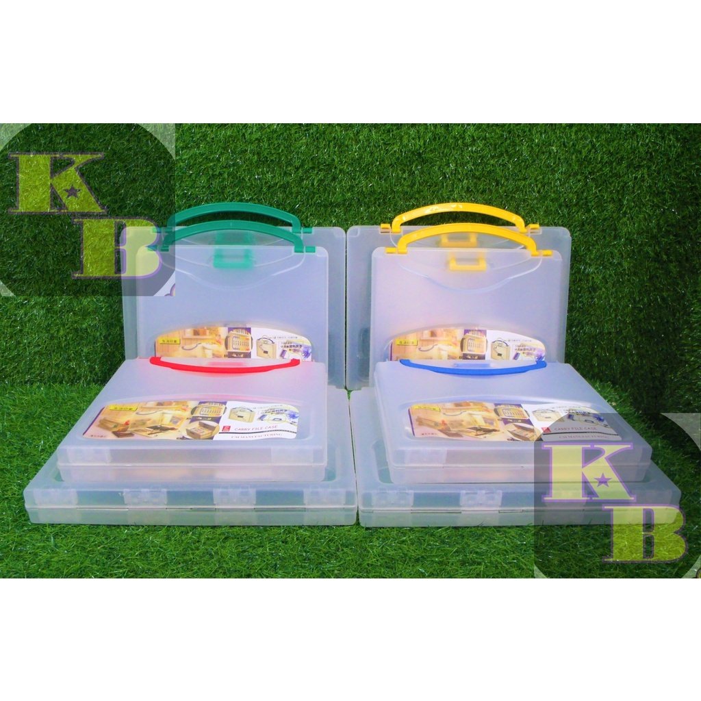 Carry File Case #8900 Transparent with Colored Handle ( 2 Sizes ...