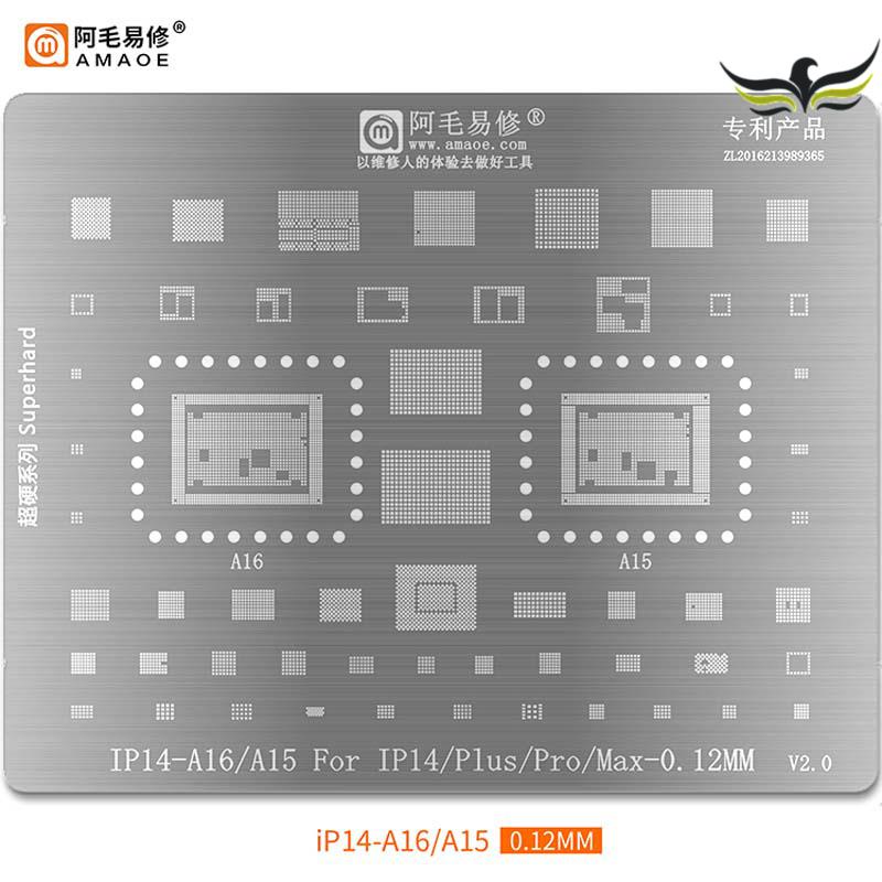 BGA Reballing Stencil IP14 is applicable to Apple iPhone 14/P/Pro/Max ...