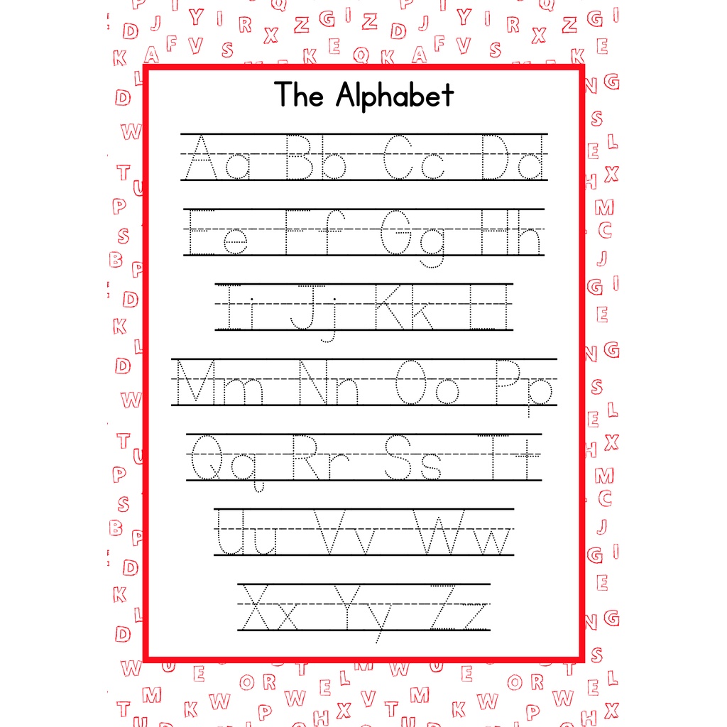 Educational learning materials for kids Laminated A4 Size Chart TRACING ...