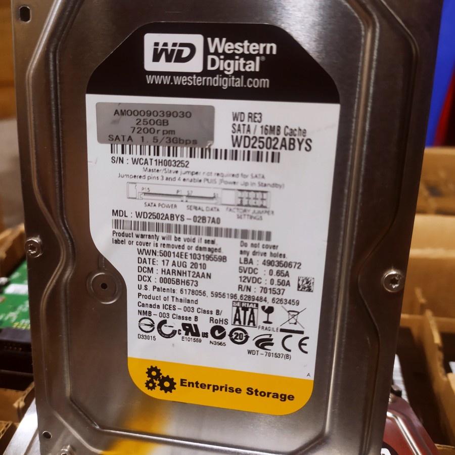 250gb Wd Black 3.5 inch internal Hard Drive Enterprise Storage | Shopee ...