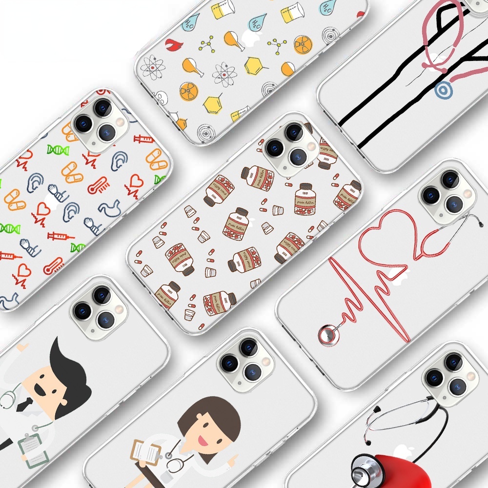Doctor Nurse Casing Back Cover Transparent Compatible For Iphone 14PRO ...