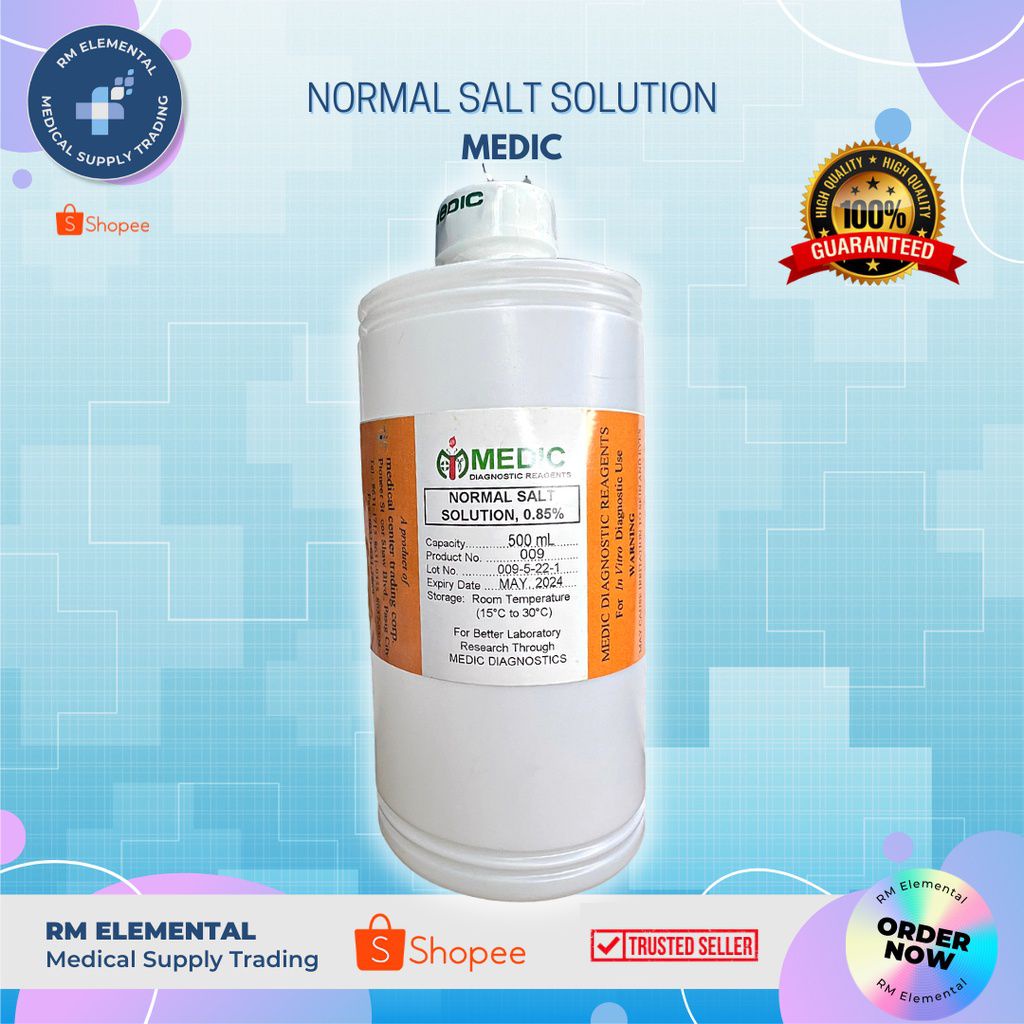 500ml Normal Salt Solution 0.85%, MEDIC | Shopee Philippines