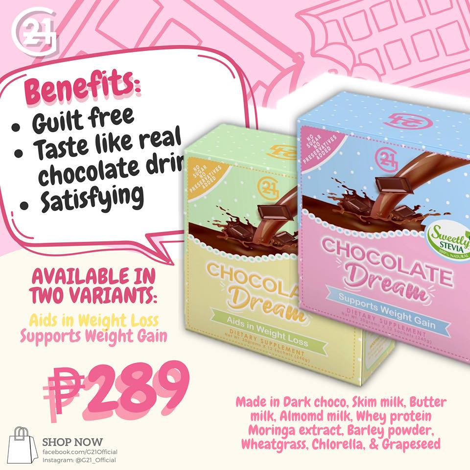 G21 Chocolate Dream weight gain | Shopee Philippines