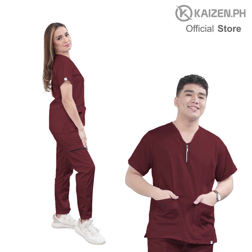 Kaizen Scrub Suit 1st Gen Kss-16 Zipper Top 4 Pocket Pants | Shopee ...