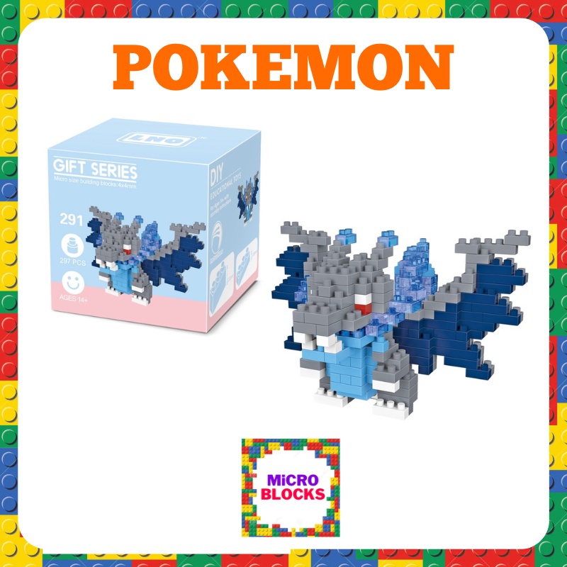 Pokemon Micro Blocks - Mega Charizard - Pokemon Collection - Gift ...