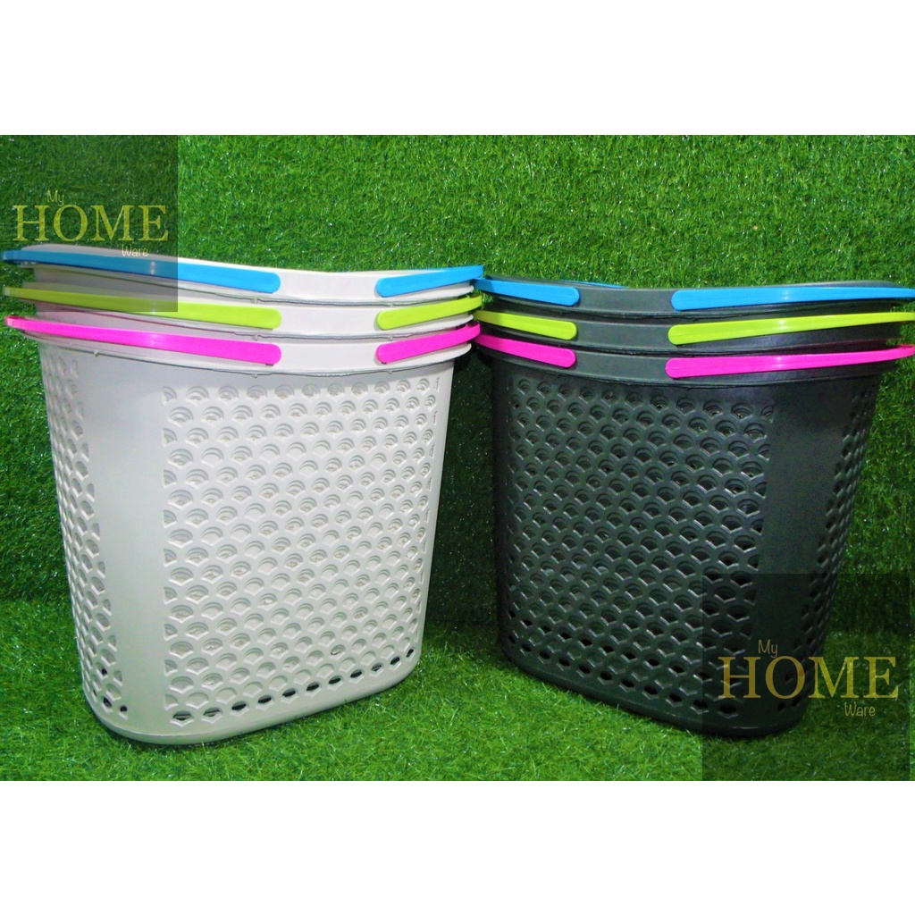 1189 Uniglobal Laundry Basket (WHITE & BLACK) BASKET FOR DIRTY CLOTHES ...
