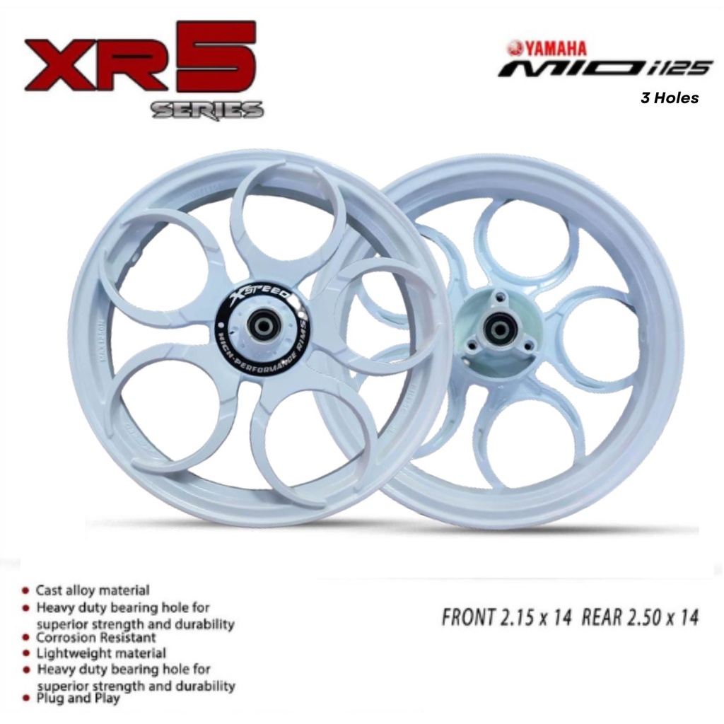 XSPEED MAGS XR5 FOR MIO i 125 / MIO 125 ( 3 Holes ) | Xspeed Philippines Official | Shopee ...