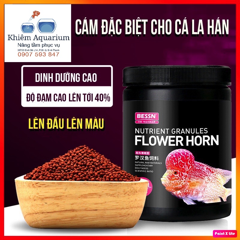 [GENUINE]Bessn Flower Horn bran food that supports color, head growth ...