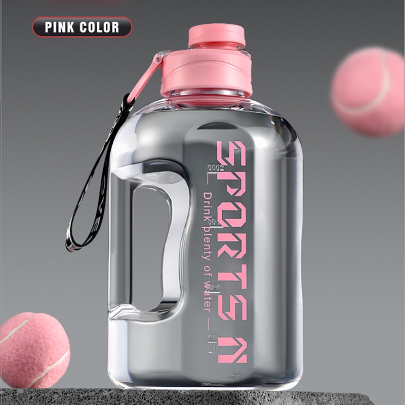 5L Large Capacity Sports Water Bottle for Gym Outdoor Fitness Tritan Water Jug with Straw ...