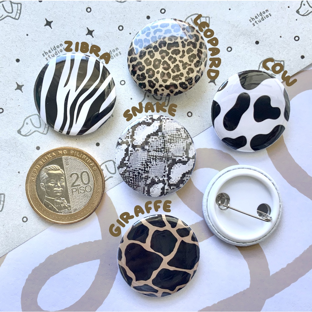 1.25” Animal Print Button Pin | Badge Pin, Tote Pin, Bag Pin | Shopee ...