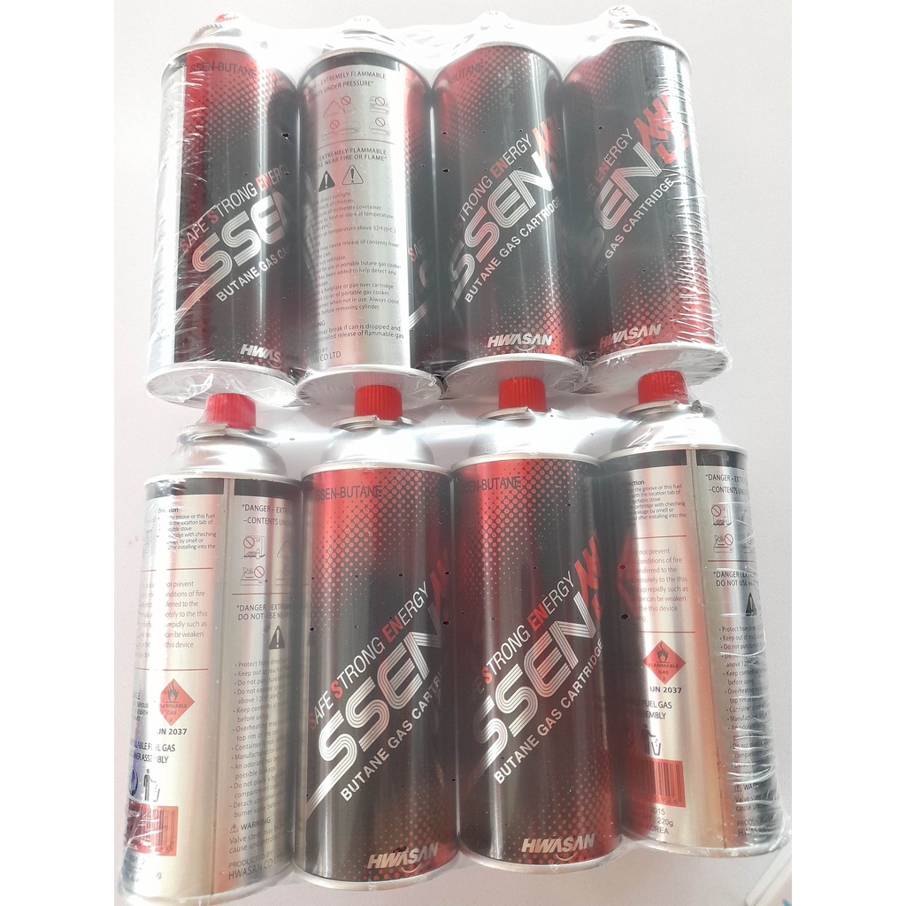 4PCS HWASAN BUTANE GAS CARTRIDGE 220G (SAFE STRONG ENERGY) | Shopee ...