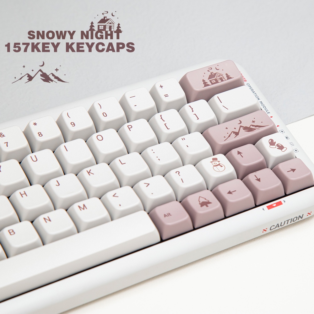Snowy Night Keycaps MDA Profile 157keys PBT Compatible Gateron Cherry ...
