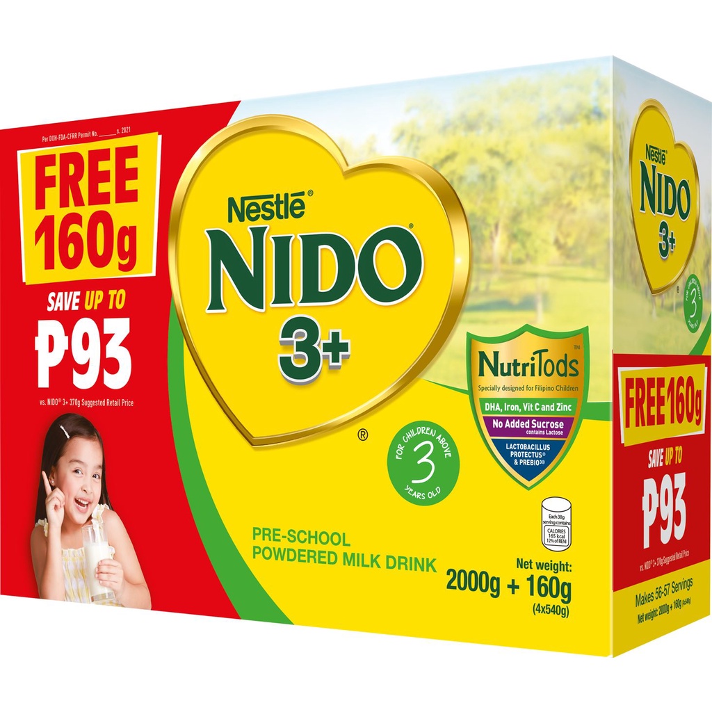 NIDO® 3+ Powdered Milk Drink For Pre-Schoolers Above 3 Years Old 2kg | Shopee Philippines