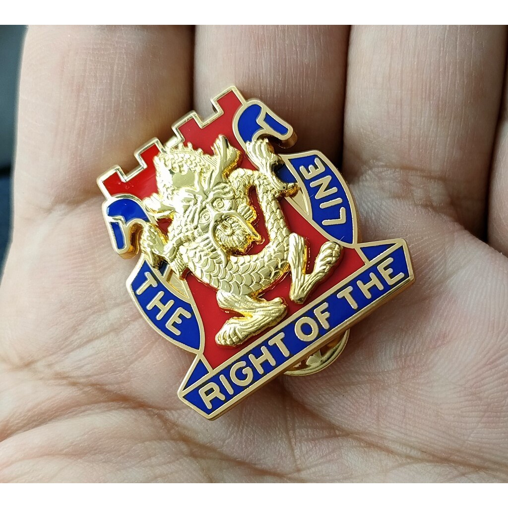 US ARMY 14TH INFANTRY REGIMENT DUI UNIT CREST INSIGNIA METAL PIN Gold ...