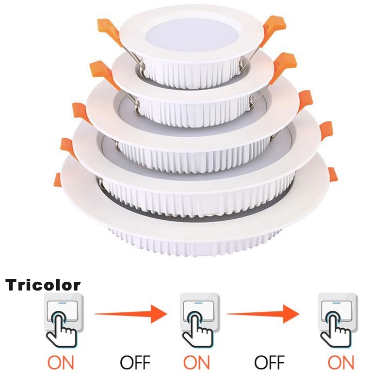 Ultra-Thin LED Ceiling Light Pin light 5W/9W/24W/18W Downlight 3 Colors ...