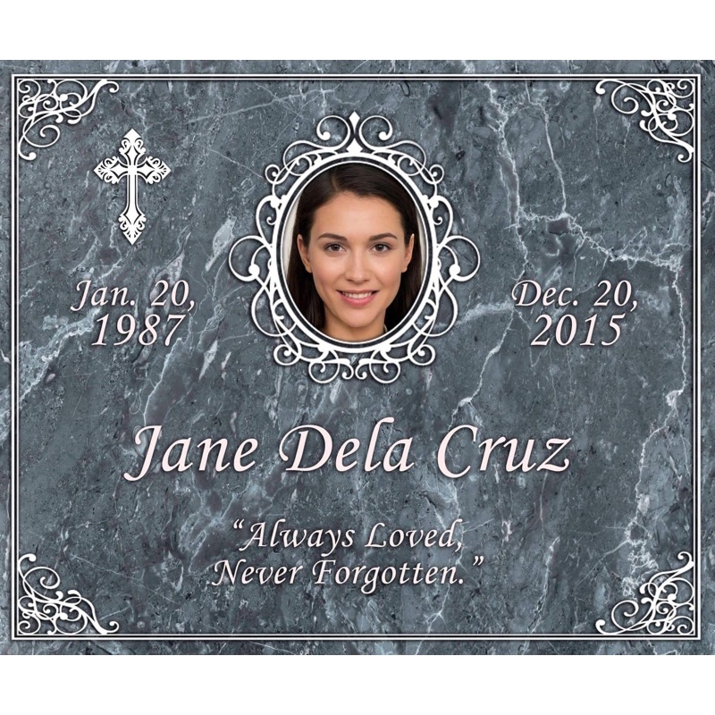 PERSONALIZED MEMORIAL TOMBSTONE COLUMBARIUM MARKER LAPIDA IN PVC SINTRA ...