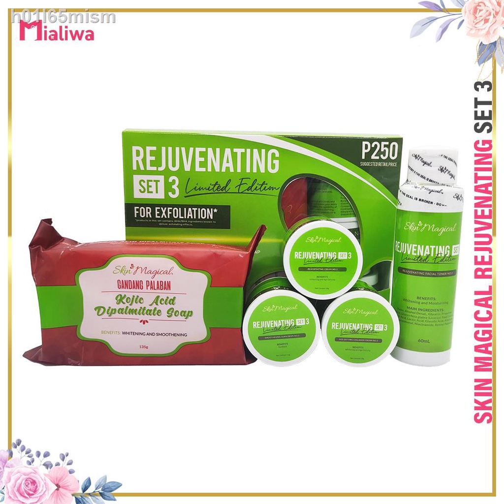 SellingSkin Magical Rejuvenating Set 3, Skin Care Whitening Kit, Micro ...