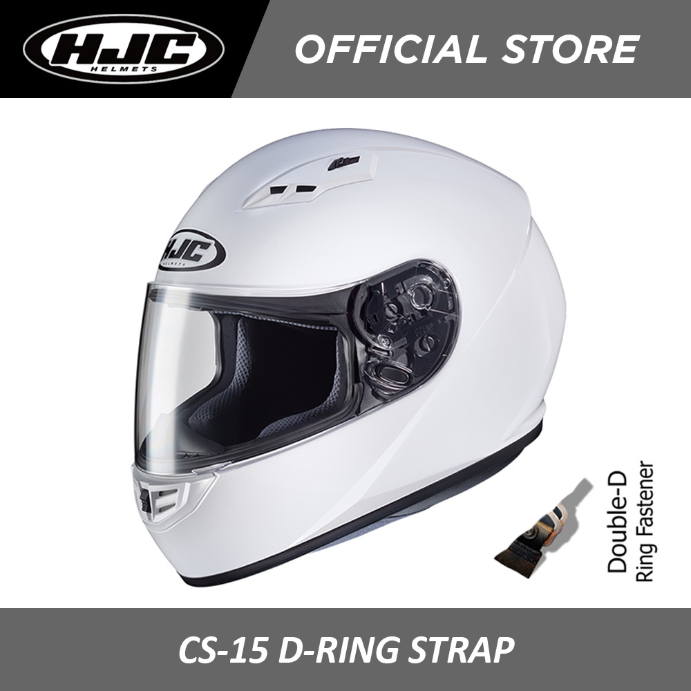 HJC Helmets CS-15 White Double D-Ring | Shopee Philippines