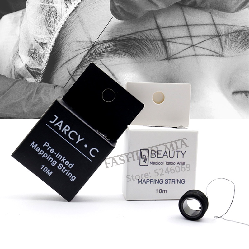 Inked-Mapping String for Eyebrow Measuring Microshading Thread Pre-inked Microblading String for ...