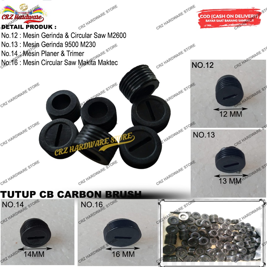 Carbon Brush Cap CB Charcoal Kul Spool Grinder Trimer Planer Circular ...