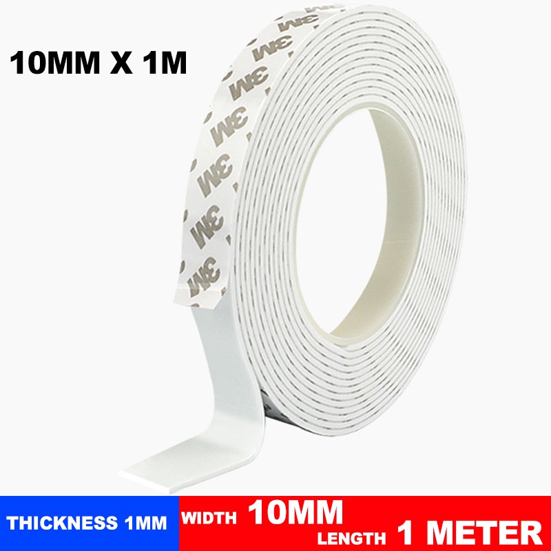 3mDouble Sided Foam Tape White EVA Foam Tape Sponge Mounting Adhesive Tape Strong Permanent ...