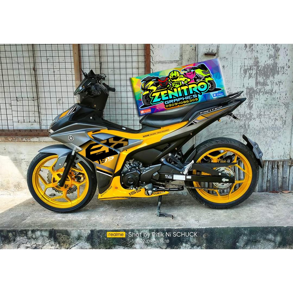 EXCITER 155 DECALS FOR YELLOW HORNET SNIPER 155 | Shopee Philippines
