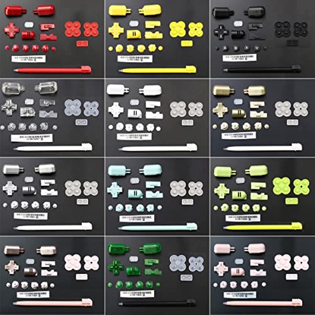 Full Button Set ABXY L R D Pads Cross Button with Stylus Touch Pen for ...