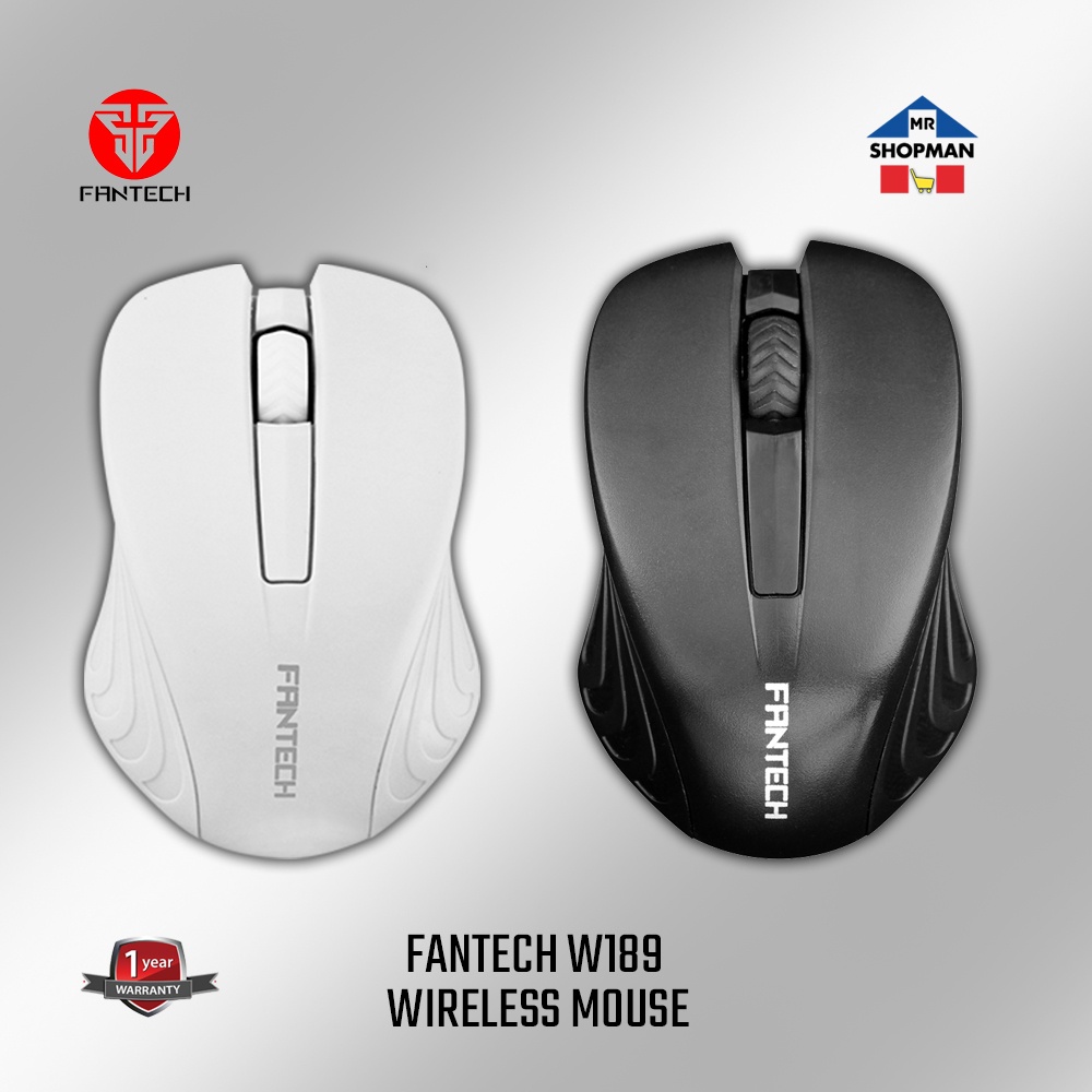 Fantech W189 Office Wireless Mouse Black White | Shopee Philippines