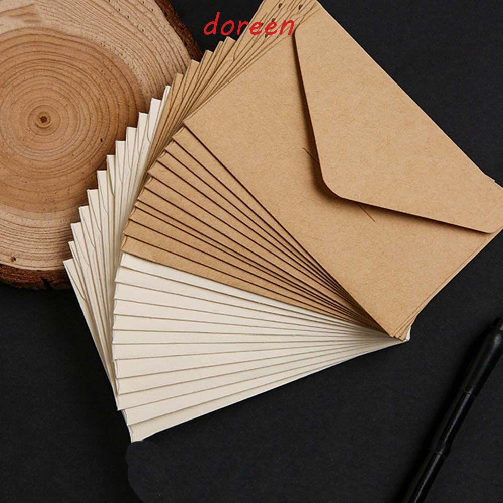 DOREEN Small Paper Envelope DIY Vintage Greeting Card Cover Wedding ...