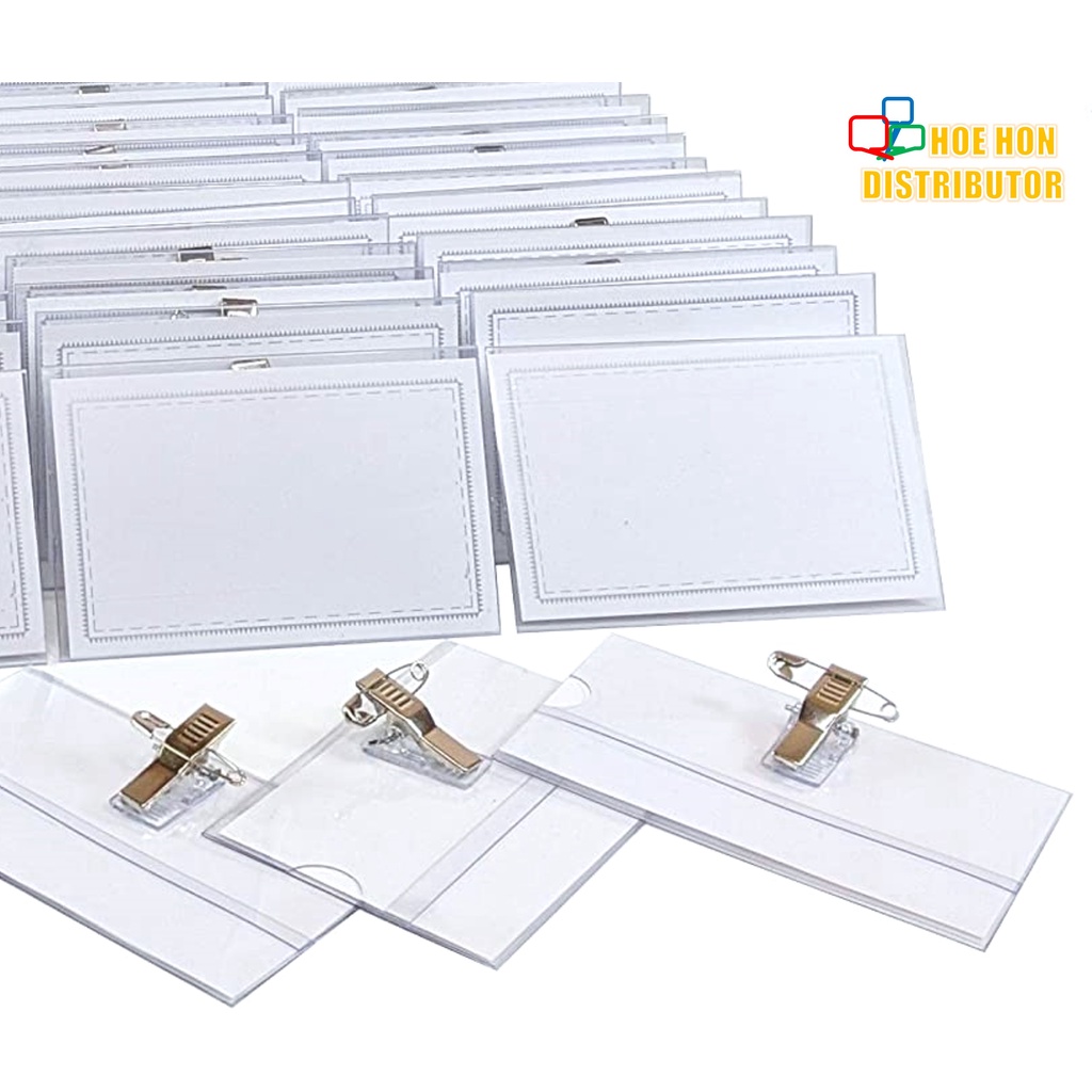 ID Holder Name Badge Batch Tag with Lobster Claw + Safety Pin Labelling Entry Pass Exhibition ...