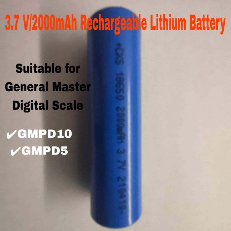 3.7V/2000mAh Rechargeable Lithium Battery for General Master Digital ...