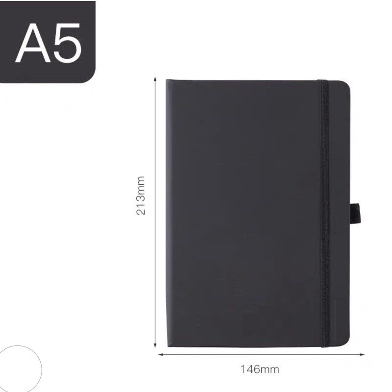 [A5 Size Thick] Stationery 25K Moleskin Rubber Diary Strap Notebook w/ String Lock 120 LEAVES ...