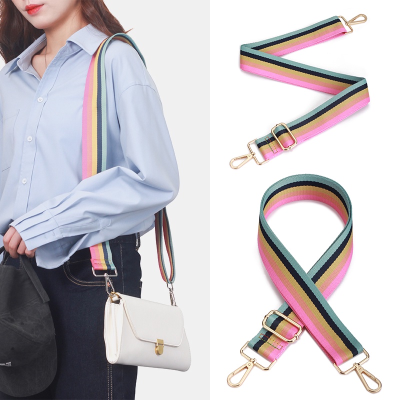 Crossbody Rainbow Color 3.8cm Wide Shoulder Strap Versatile Female Bag ...