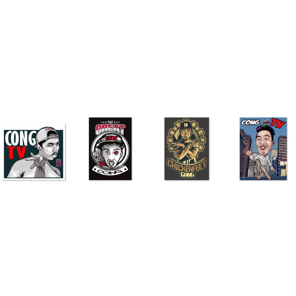 Sticker Logo Waterproof High Quality Bike Motorcycle Car Helmet CONG TV ...