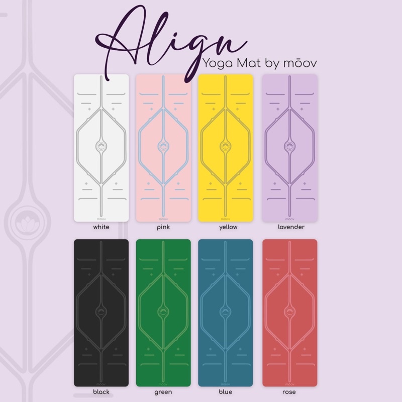 ALIGN YOGA MAT by mōov PU Leather + Natural Rubber Non-Slip 5mm ...