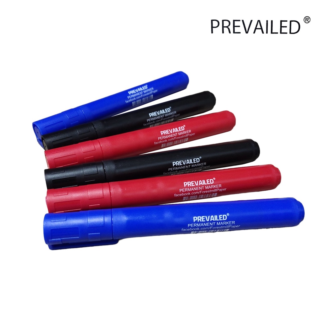 1PC Prevailed Permanent Marker Pentel Pen Black, Red, Blue | Shopee ...