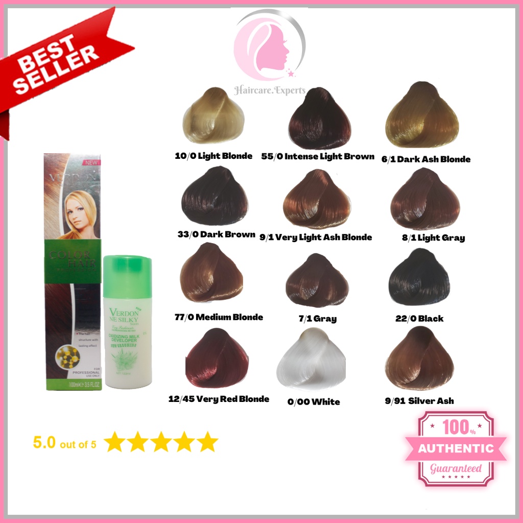 Verdon Hair Color Salon Coloring Cream Hair Dye W/O Oxidizing by ...