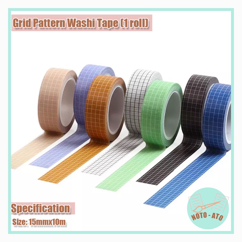 Grid Pattern Washi Tape (1 roll) | Shopee Philippines