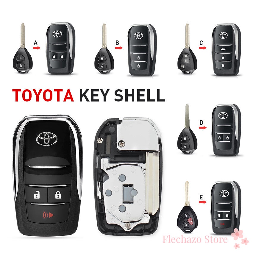 For Toyota Vios Gen 4 2019 2020 2021 Car Remote Shell Replacement ...