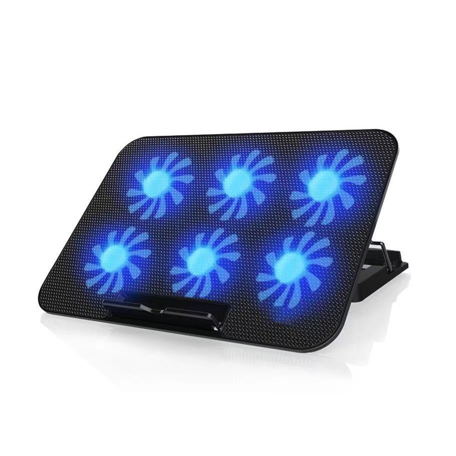 6 Fan Laptop Stand With Cooling Fan Universal Adjustable with Led Light ...
