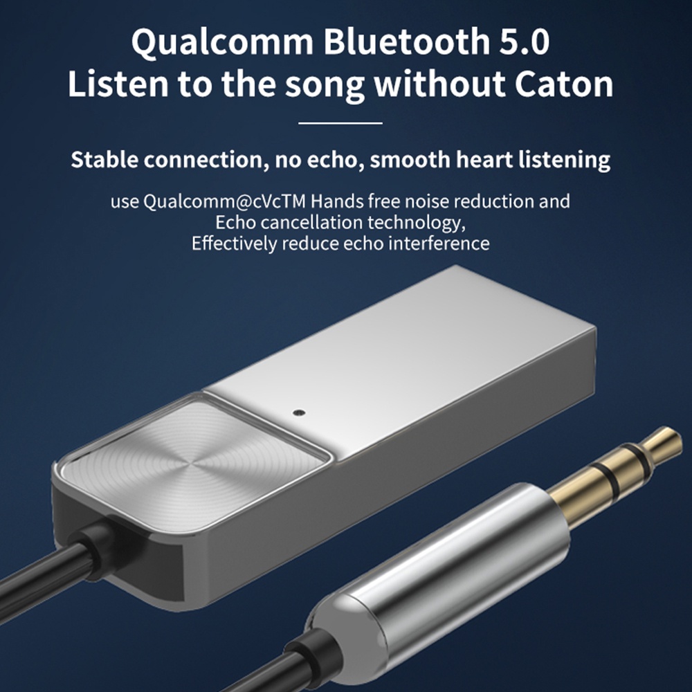 Aux Bluetooth-Compatible 5.0 Receiver Adapter USB Dongle Cable For Car ...