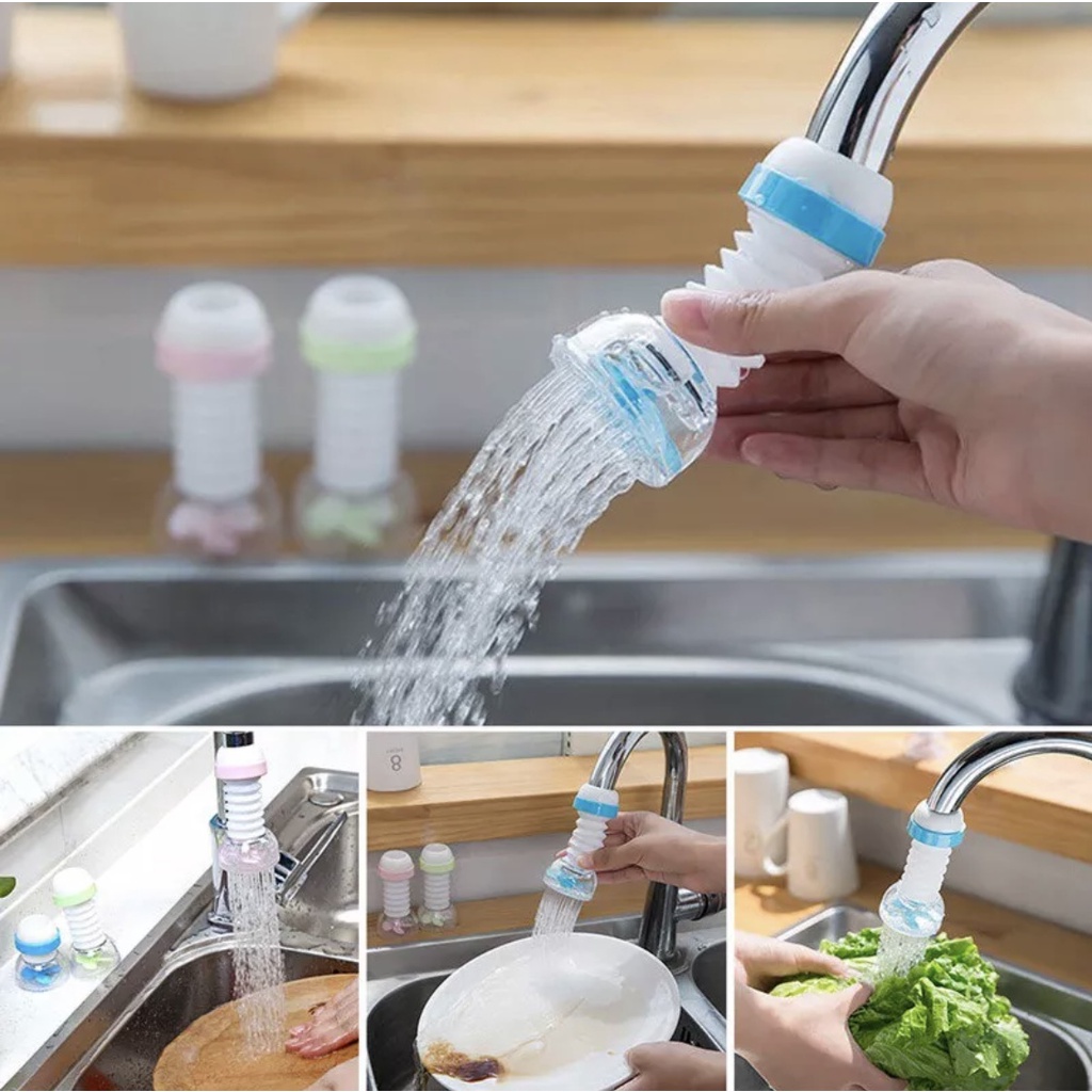 Faucet Splash Filter Water Saving Water Filter Foldable 360 Rotating ...