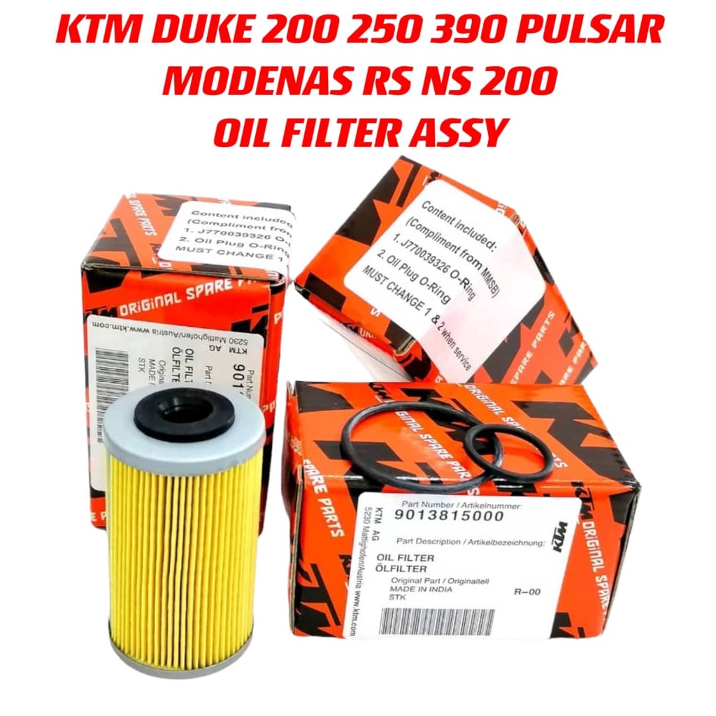 Ktm DUKE 200 250 390 PULSAR MODENAS RS NS 200 OIL FILTER ASSY DUKE OIL ...