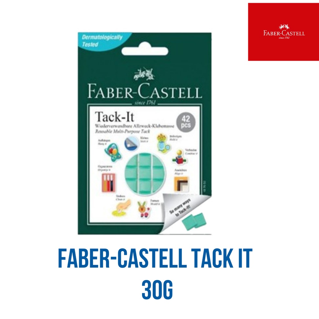 FABER CASTELL Tack It 30 g - 75 g (Reusable, Green, Easy Tear-Off ...