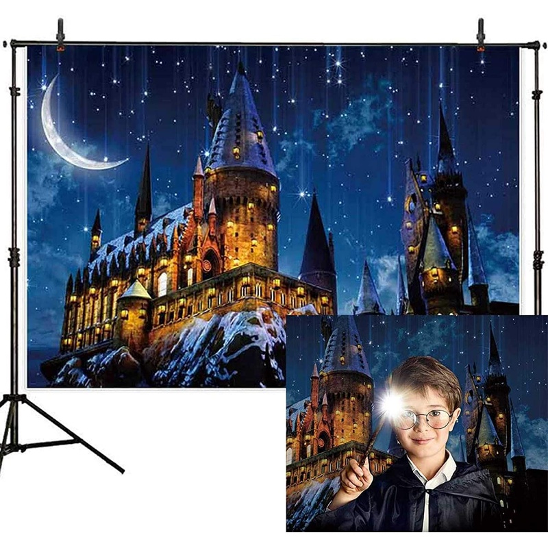 Magic Castle Witch Wizard School Backdrop Photography Halloween Night ...