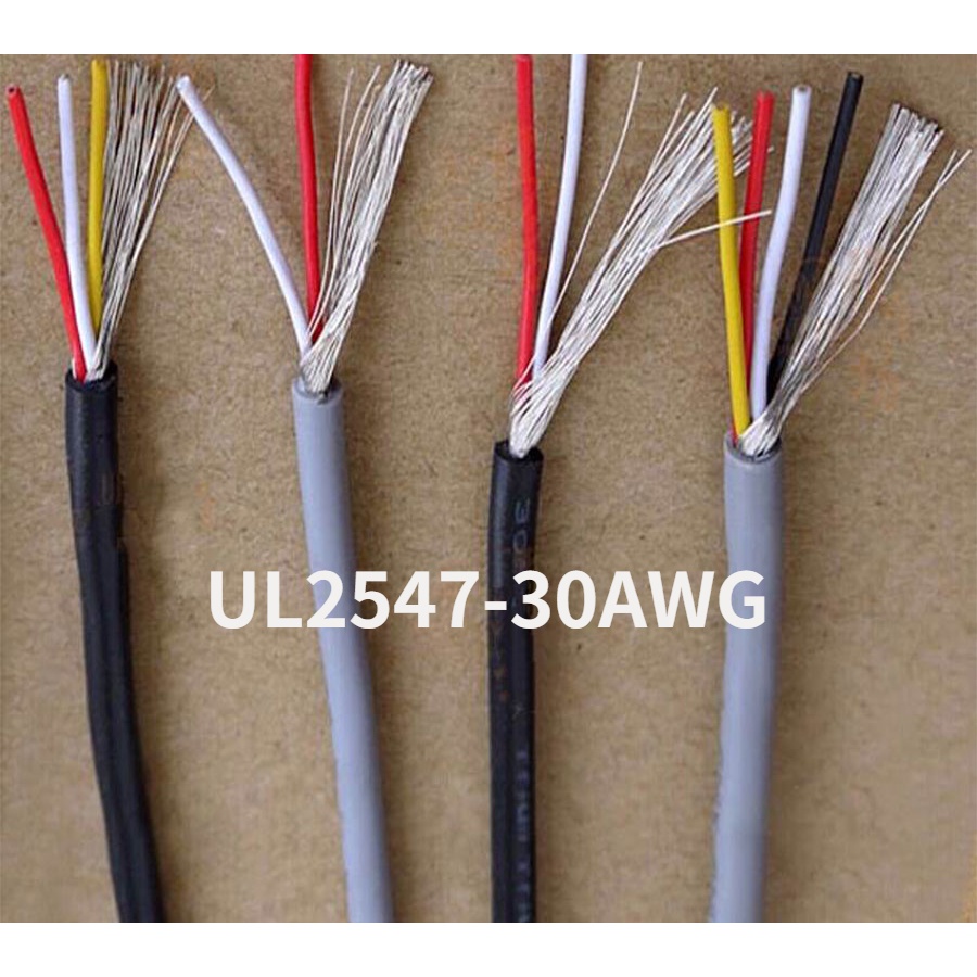 5Meters UL2547 Signal Shielded Cable 30AWG PVC Insulated Tinned Copper ...