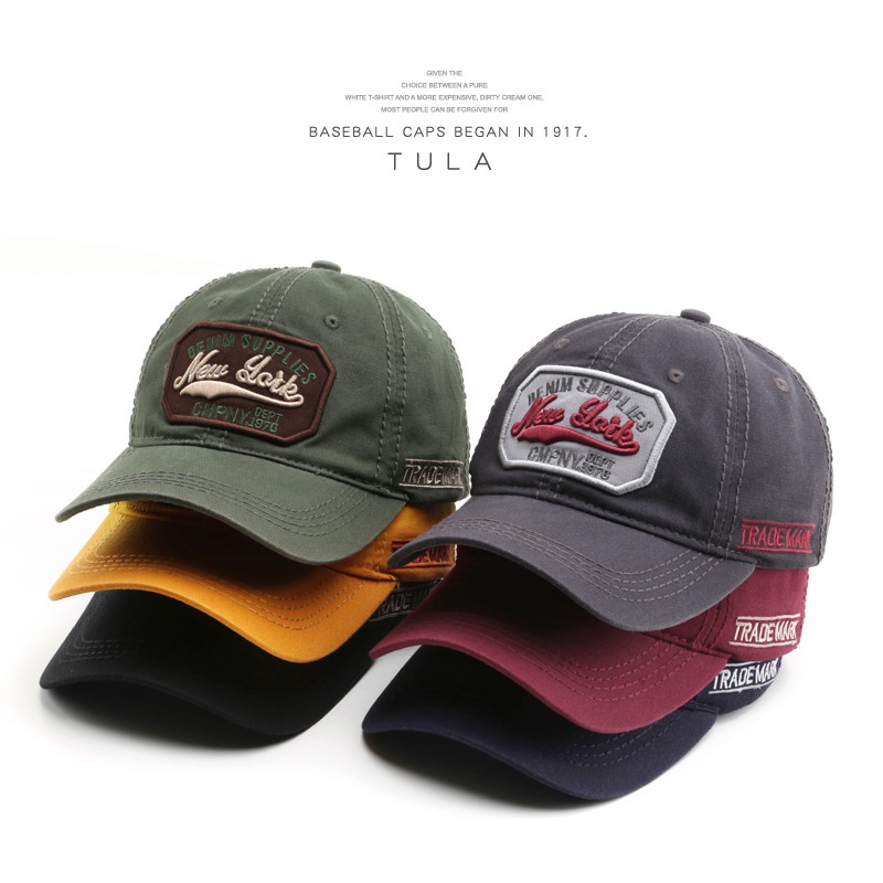 Baseball Cap vintage cap for men pasted cloth embroidery new york cap ...