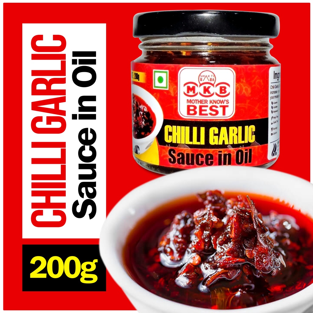 Shakti Baba Mother Knows Best Chilli Garlic Sauce in Oil 200g in Glass ...