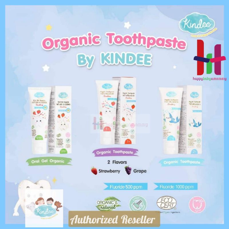Kindee Organic Baby Toothpaste Or Gel 50g | Shopee Philippines