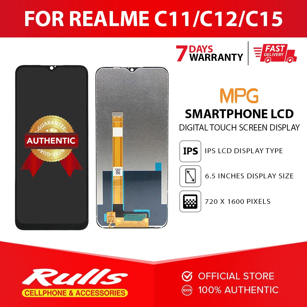 Smartphone LCD for Realme C11/C12/C15 Digital Touch Screen Display ...